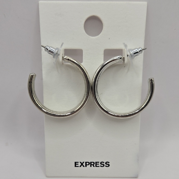 Express | Jewelry | New Express Silver Hoop Earrings | Poshmark
